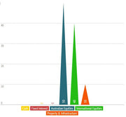 Aggressive Risk Profile Chart - Triangle Column Chart – Templated