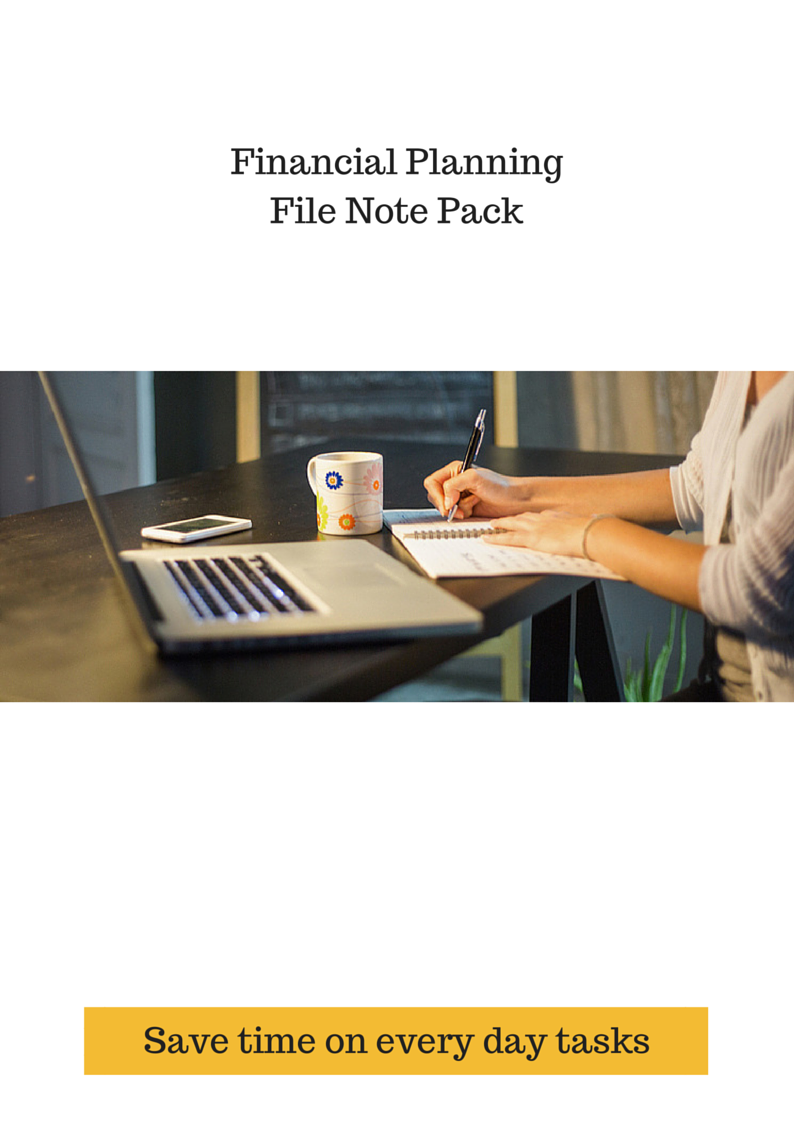 Financial Planning File Note Pack – Templated