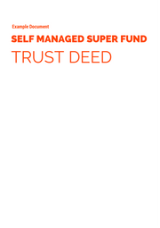 SMSF Trust Deed Example – Templated